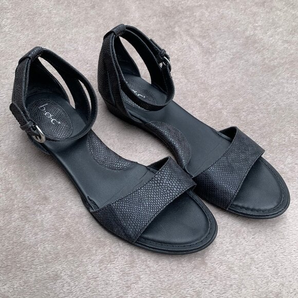 boc | Shoes | Boc Pfeiffer Faux Snake Skin Demi Wedge Sandals Sz9 ...